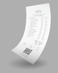 Receipts of realistic payment Royalty Free Vector Image