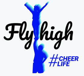 Fly high cheer life graphic concept with Vector Image