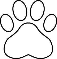 Paw print symbol Royalty Free Vector Image - VectorStock