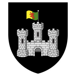 Coat arms county carlow ireland Royalty Free Vector Image