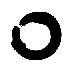 Black enso symbol Royalty Free Vector Image - VectorStock