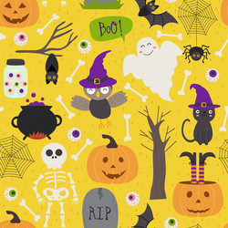Cute halloween pattern Royalty Free Vector Image