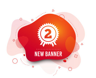 Second place award sign icon prize for winner Vector Image