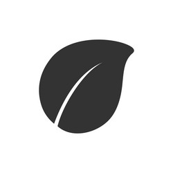 Single leaf web icon clip art simple flat modern Vector Image