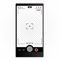 Phone camera vertical viewfinder template Vector Image
