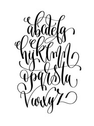 Hand-drawn simple thin lettering alphabet Vector Image