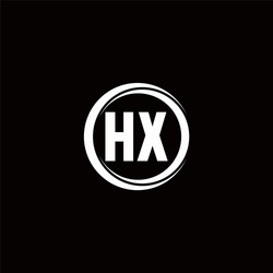 Hx logo monogram design template Royalty Free Vector Image