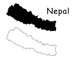 Nepal map Royalty Free Vector Image - VectorStock
