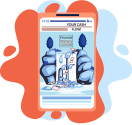 Cash flow stable income website banner poster Vector Image