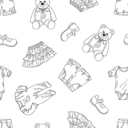 Children clothes seamless pattern-04 Royalty Free Vector