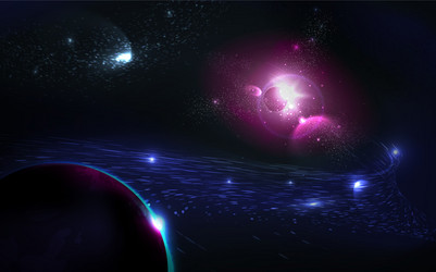 Colored space background Royalty Free Vector Image