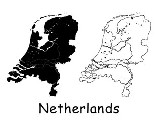 Map of zeeland region netherlands Royalty Free Vector Image