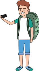 Tourist people cartoon Royalty Free Vector Image