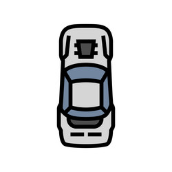 Commercial van top view icon Royalty Free Vector Image