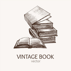Books hand draw sketch Royalty Free Vector Image