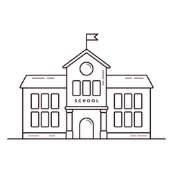 Classical school building Royalty Free Vector Image