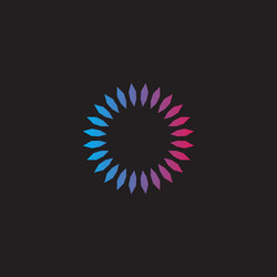 Arrows round figure geometric symbol simple logo Vector Image