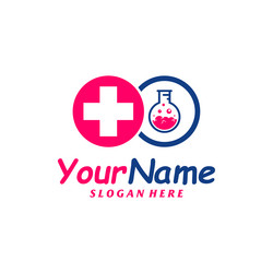 Health lab logo design template science Royalty Free Vector