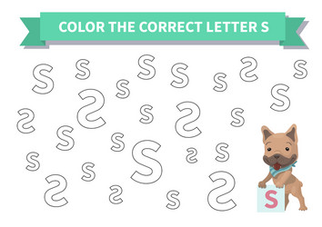Printable game worksheet for kids exercise about Vector Image