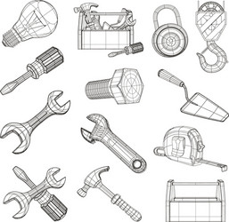 Tool box drawing Royalty Free Vector Image - VectorStock