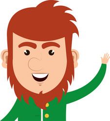 Irish elf character comic Royalty Free Vector Image