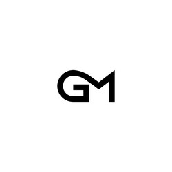 Modern unique creative letter gm logo design Vector Image
