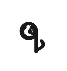 Acoustic musicians live concert logo and icon Vector Image