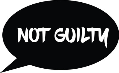 Not guilty rubber stamp Royalty Free Vector Image