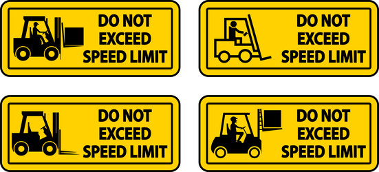 Do not exceed speed limit label sign on white Vector Image