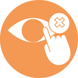 Dont touch surfaces silhouette style icon Vector Image