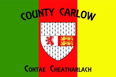Coat arms county carlow ireland Royalty Free Vector Image