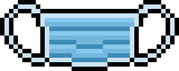 Pixel people wearing a face mask Royalty Free Vector Image