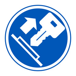 Pull key symbol sign isolate on white background Vector Image