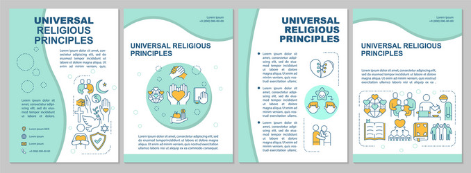 Universal religious principles brochure template Vector Image