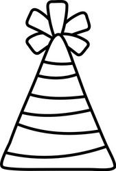 Birthday Hat Black and White Vector Images (over 11,000)