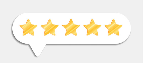 Five stars rating doodle icon gold star hand Vector Image