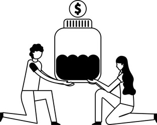 Volunteers help work Royalty Free Vector Image