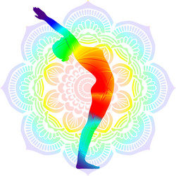 Yoga Mountain With Arms Up Urdhva Hastasana Vector Image