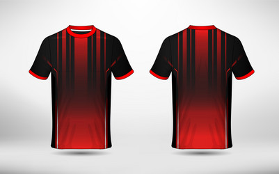 Black and red layout e-sport t-shirt design Vector Image