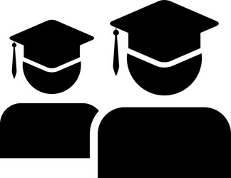 Graduate student icon Royalty Free Vector Image