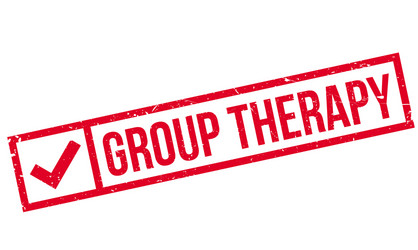 Group therapy rubber stamp Royalty Free Vector Image