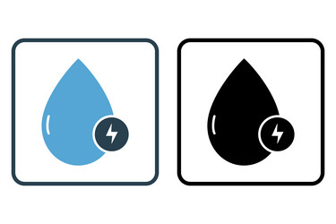 Safe hydro power icon hand icon with water drop Vector Image