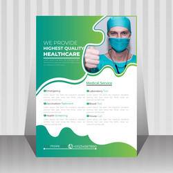 Medical care poster and flyer template design Vector Image