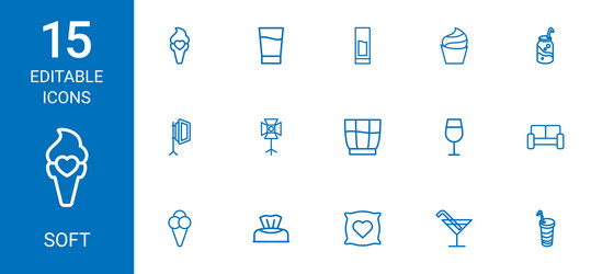 Soft icons Royalty Free Vector Image - VectorStock