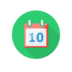 Countdown number and calendar icon outline icon Vector Image