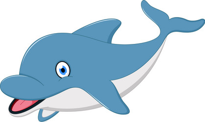 Happy dolphin cartoon Royalty Free Vector Image