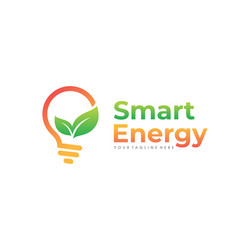 Smart energy logo design Royalty Free Vector Image