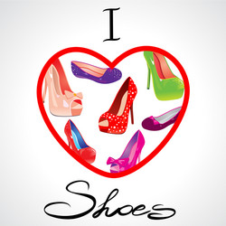 Red shoe heart Royalty Free Vector Image - VectorStock