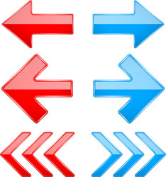 Red shiny 3d arrow Royalty Free Vector Image - VectorStock