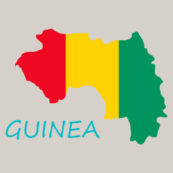 Flag map of guinea Royalty Free Vector Image - VectorStock